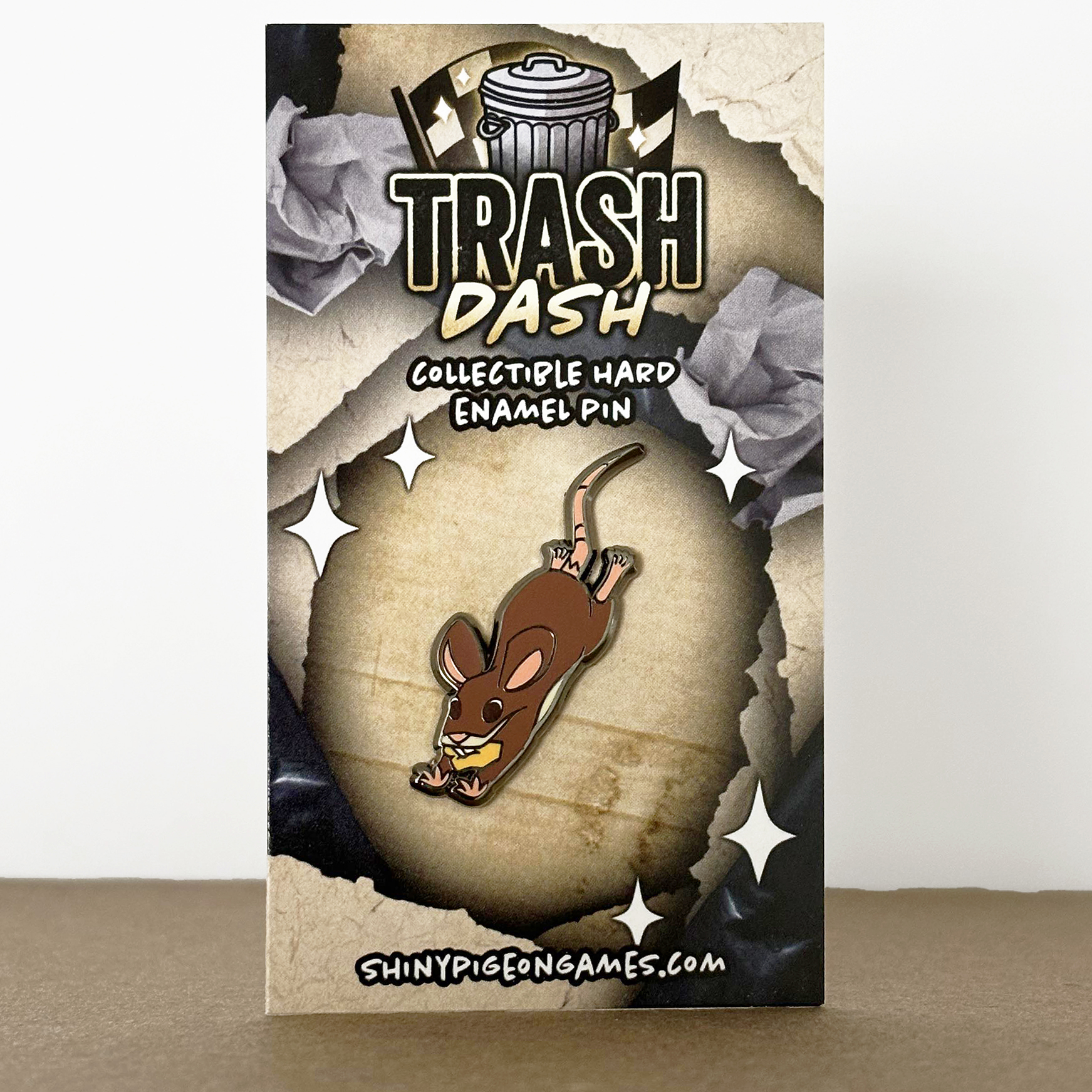 Aesop the Rat Enamel Pin - Shiny Pigeon Games